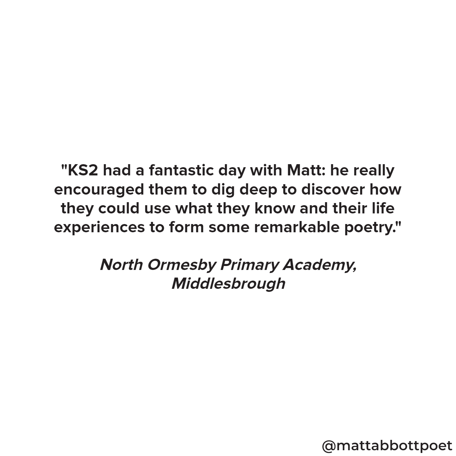 EDUCATION | Matt Abbott Poet